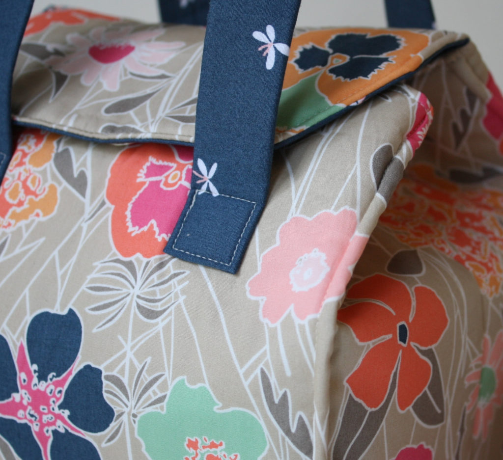 Insulated Lunch Bag in Floral and Fireflies | Binski's Studio